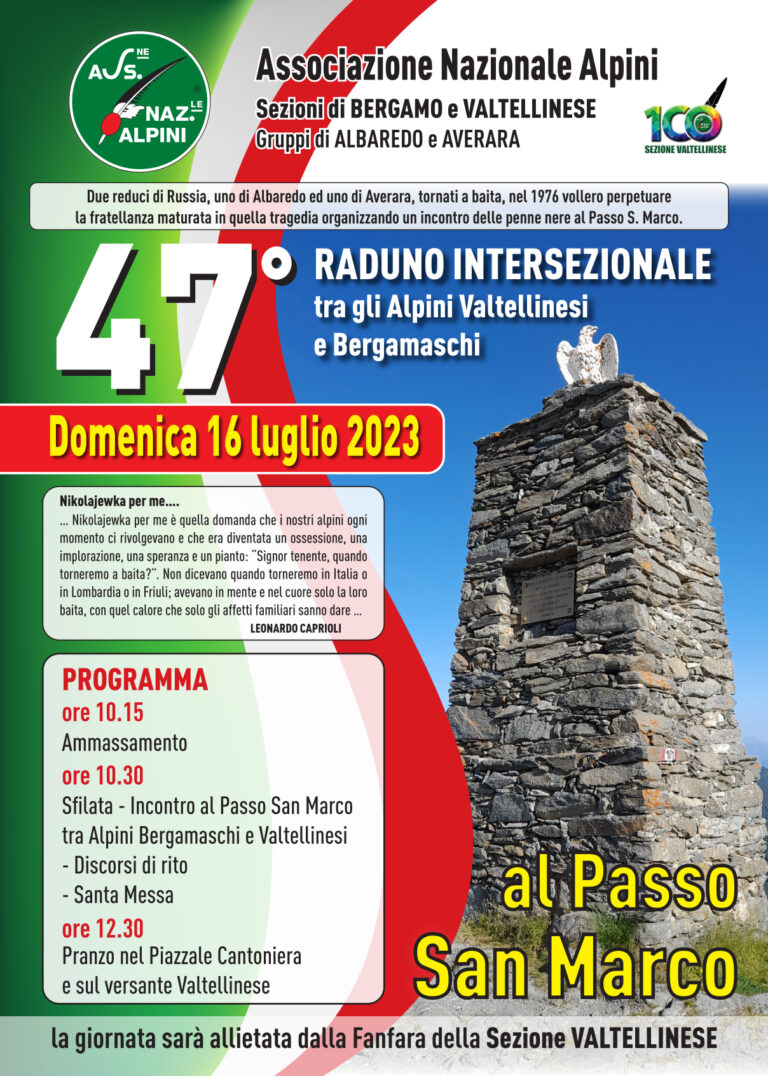 47° Raduno intersezionale al Passo San Marco - Associazione Nazionale ...
